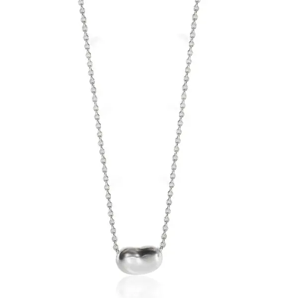 Tiffany & Co. Elsa Peretti Sterling Silver Bean Pendant Necklace