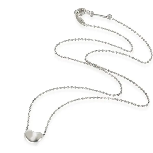 Tiffany & Co. Elsa Peretti Sterling Silver Bean Pendant Necklace