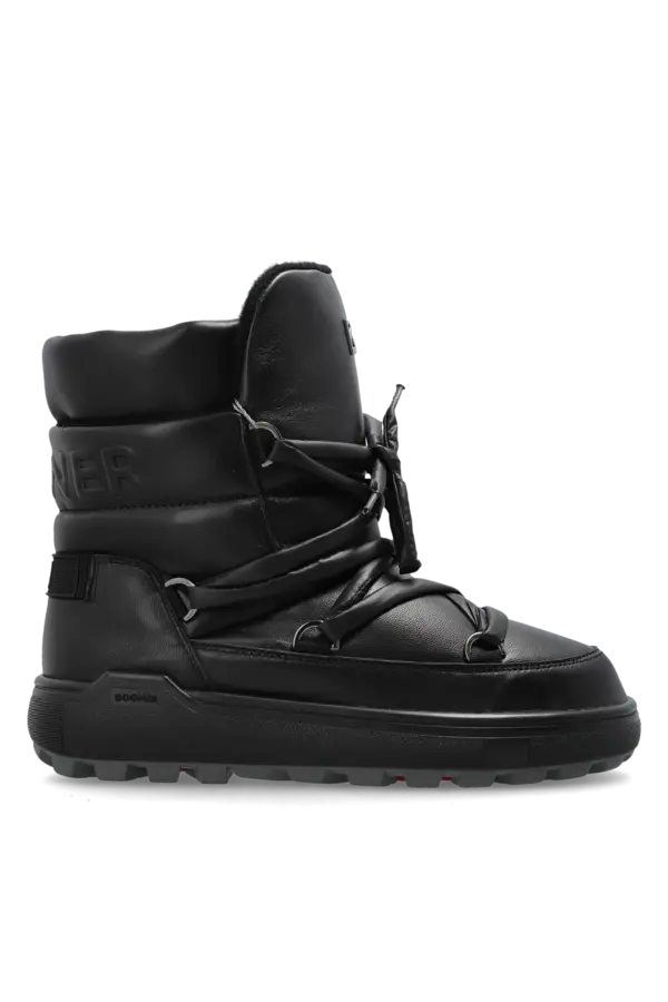 Bogner Leather Lace-up Snow Boots - Black