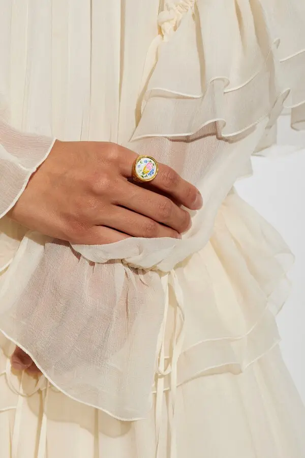 Chloé Bloomcraft Brass Ring - Gold