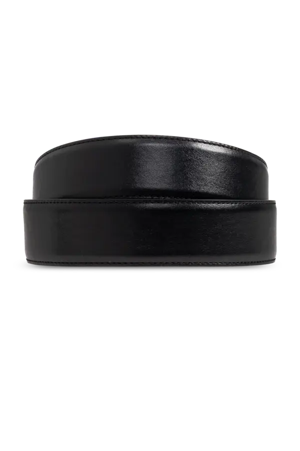 Versace Leather Belt With Medusa Buckle