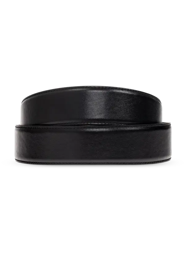 Versace Leather Belt With Medusa Buckle