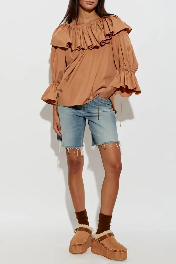Chloé Nama’ Suede Platform Shoes