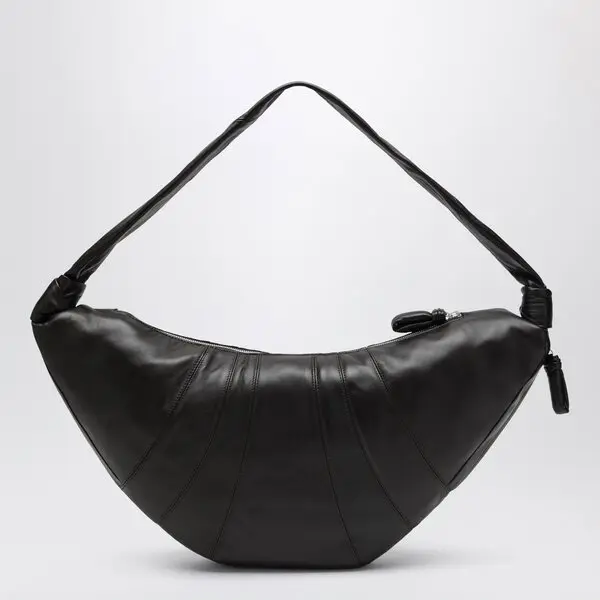 LEMAIRE Large Croissant Dark Chocolate Lambskin Bag