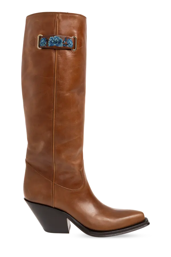 Chloé Azelan’ Leather Cowboy Boots