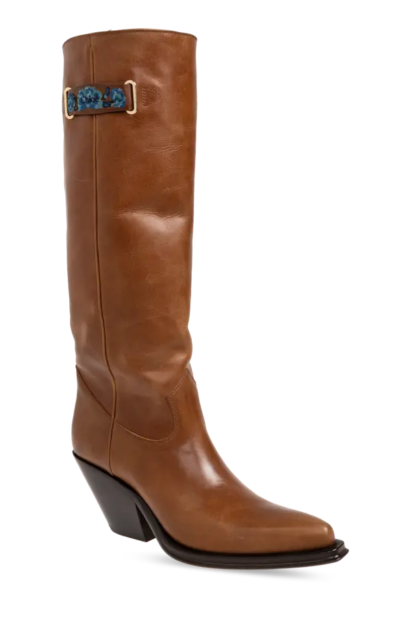 Chloé Azelan’ Leather Cowboy Boots