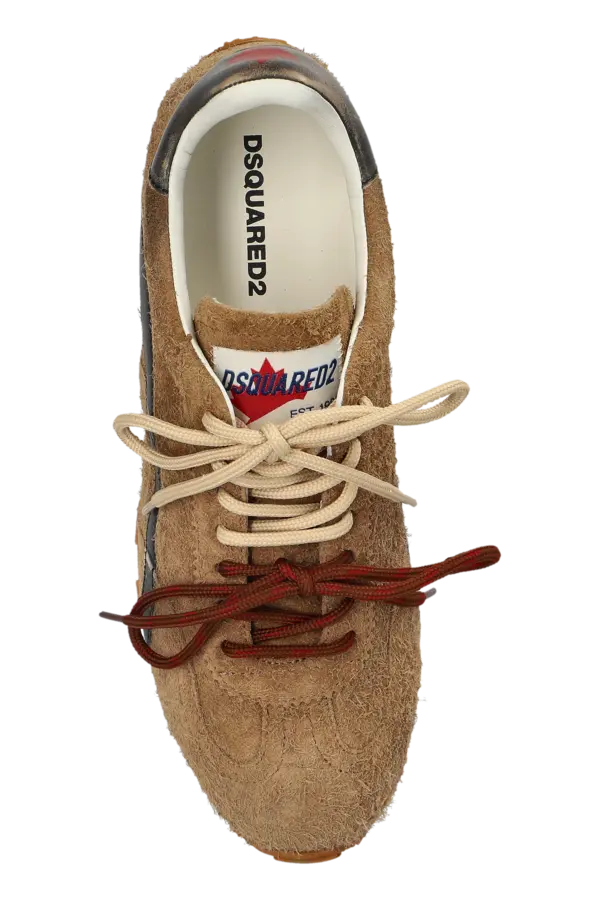 Dsquared2 Dc-642" Suede Low-top Sneakers - Brown