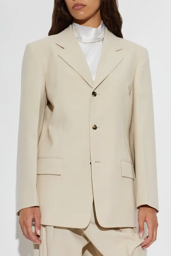 Bottega Veneta Wool Blazer With Notch Lapels