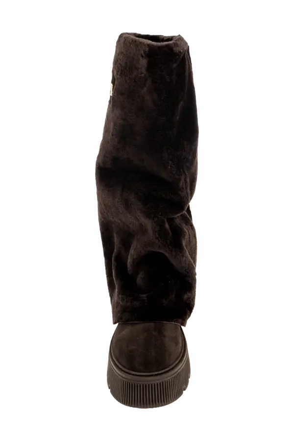 Bogner Turin Suede And Faux Fur Knee-high Boots