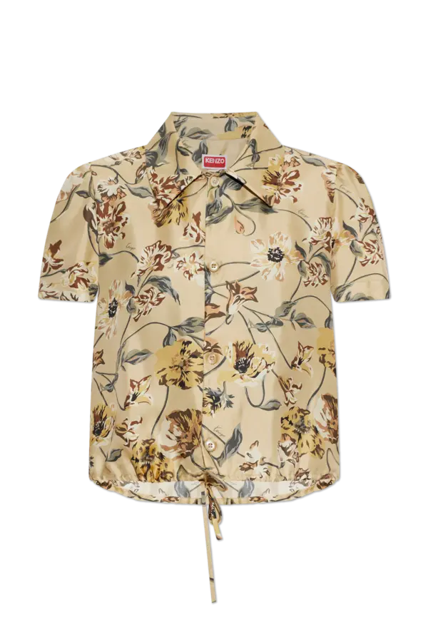 Kenzo Silk Shirt With Floral Print