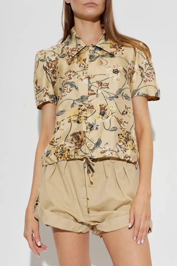 Kenzo Silk Shirt With Floral Print