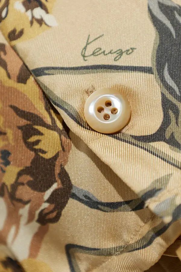 Kenzo Silk Shirt With Floral Print