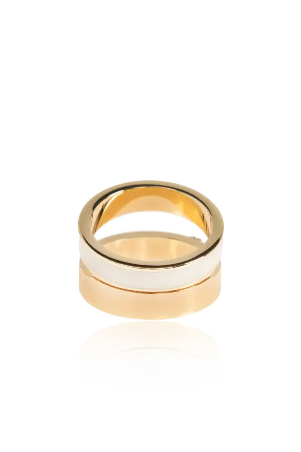 Tory Burch Tone And Enamel Logo Ring