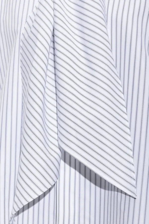 Sacai Striped Shirt With Decorative Neckline Tie