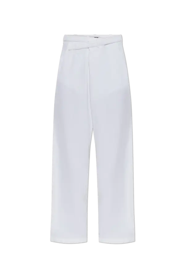 DARKPARK Gaia' Cotton Wide-leg Trousers - White