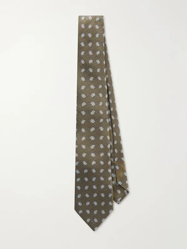 Zegna Paisley-jacquard Silk Neck Tie