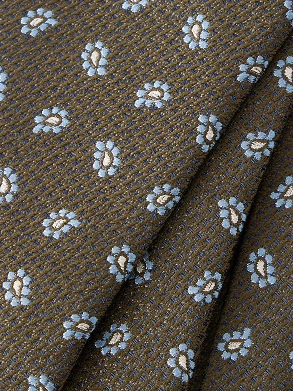 Zegna Paisley-jacquard Silk Neck Tie