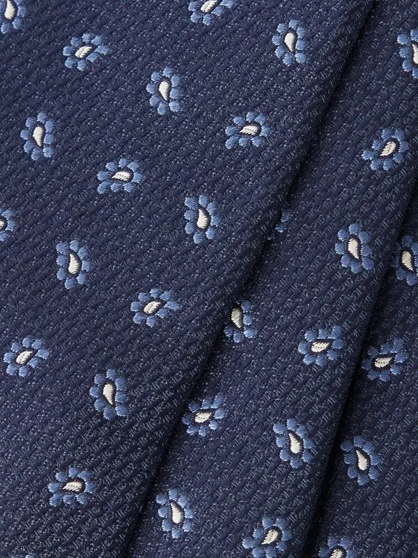 Zegna 8cm Paisley Silk-jacquard Neck Tie