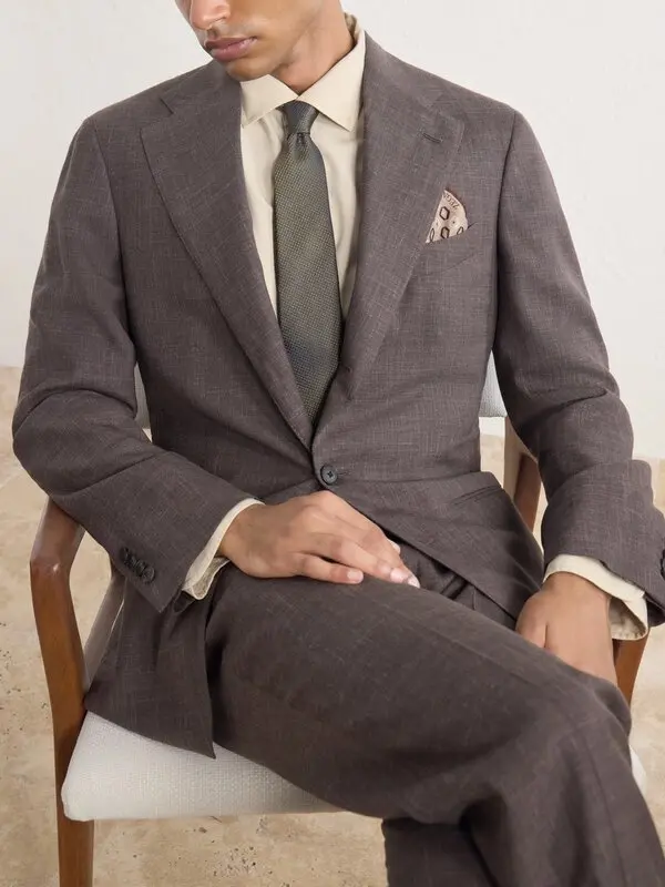 Zegna 8 Cm Silk-jacquard Neck Tie