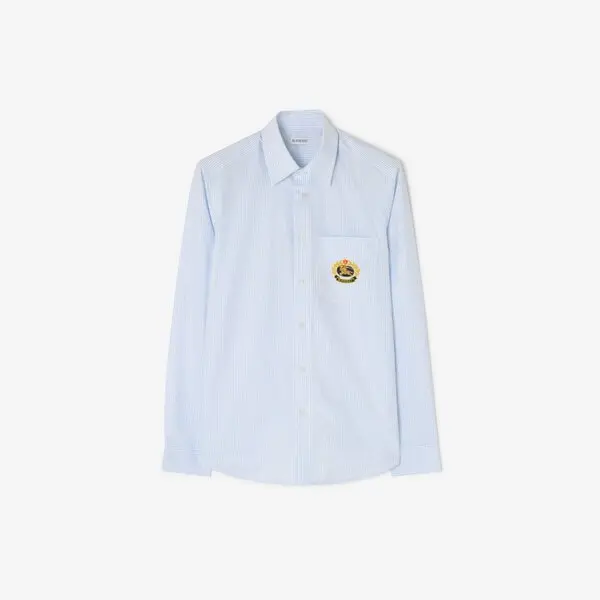 Burberry Classic Fit Pinstriped Cotton Oxford Shirt