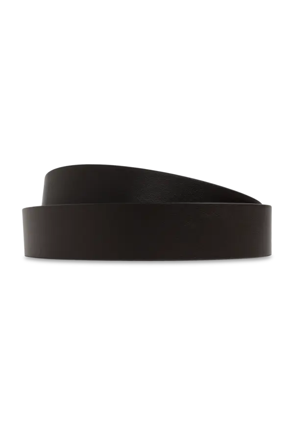 Fendi Leather Belt With Geometric Buckle