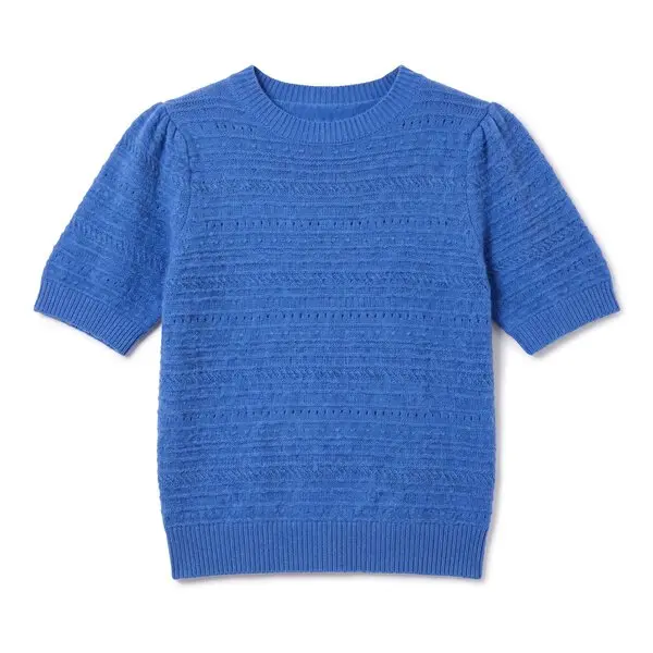 BRODIE CASHMERE Textured Taylor Cashmere Tee
