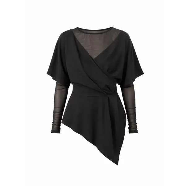 LARISA DRAGNA Kimono Top With Layered Effect