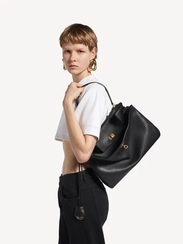 Balenciaga Rodeo Medium Tote In Smooth Calfskin Leather