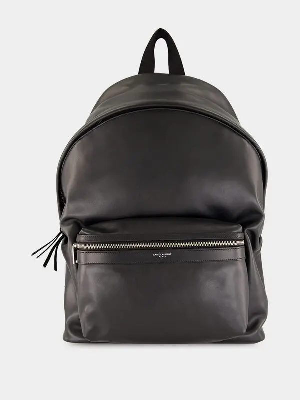 Saint Laurent City Backpack With Removable Tassels In Calfskin