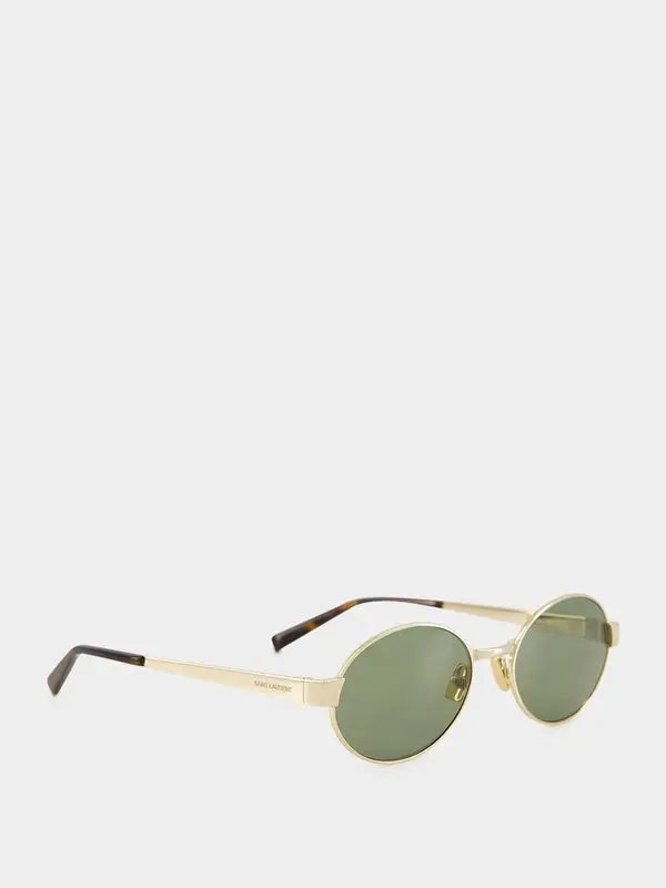 Saint Laurent Round Metal Sunglasses - Green