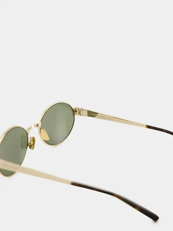 Saint Laurent Round Metal Sunglasses - Green