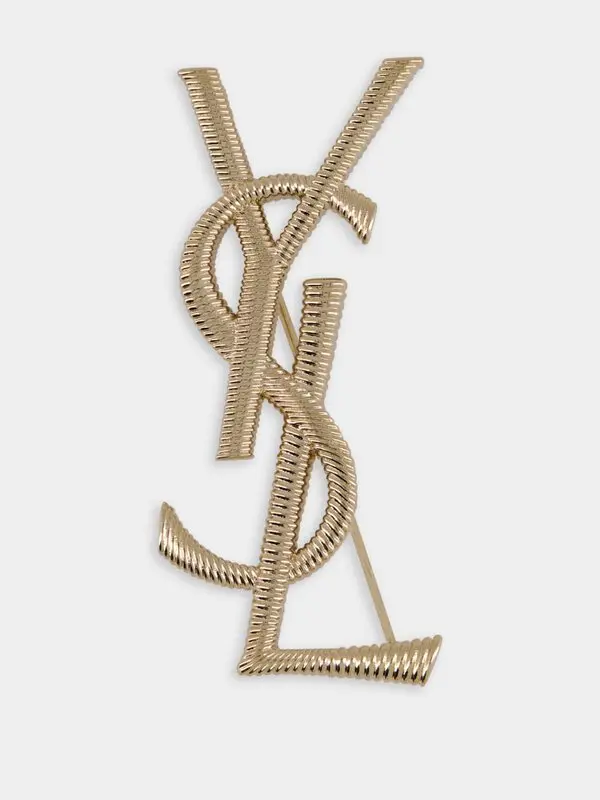 Saint Laurent Cassandre Metal Brooch