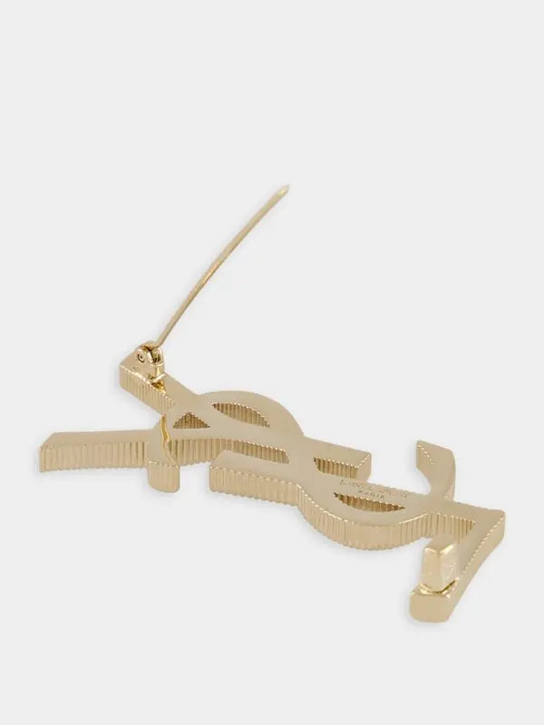 Saint Laurent Cassandre Metal Brooch