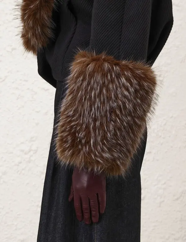 Zimmermann Leather Gloves - Burgundy