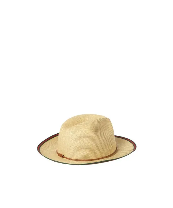 Gucci Straw Hat With Web Trim