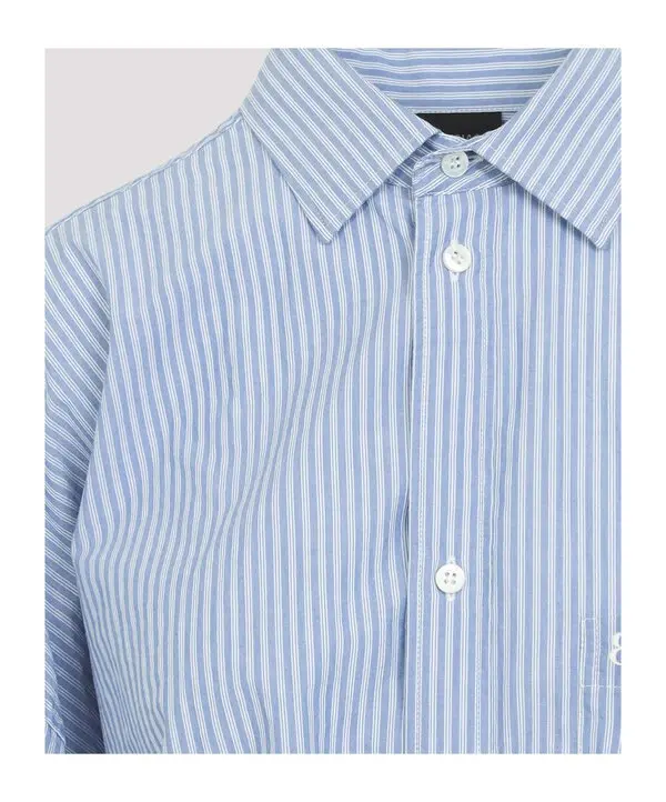 Balenciaga Striped Knot Detailed Shirt
