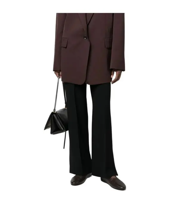 Alberto Biani Wide-leg Trousers With Elasticated Waistband And Side Slits