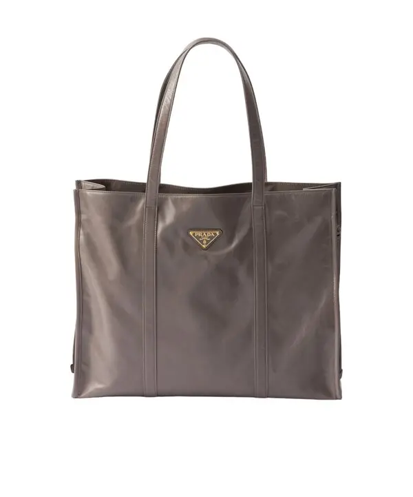 Prada Logo Plaque Drawstring Tote Bag