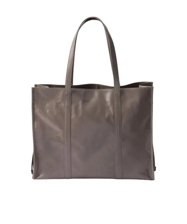 Prada Logo Plaque Drawstring Tote Bag