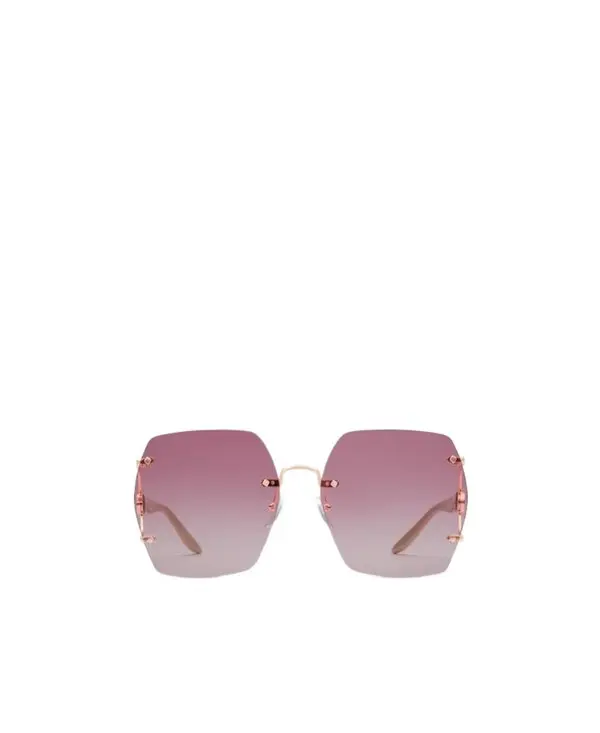 Gucci Geometric Frame Sunglasses - Pink