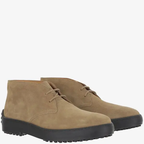 TOD'S Suede Lace-up Desert Boots