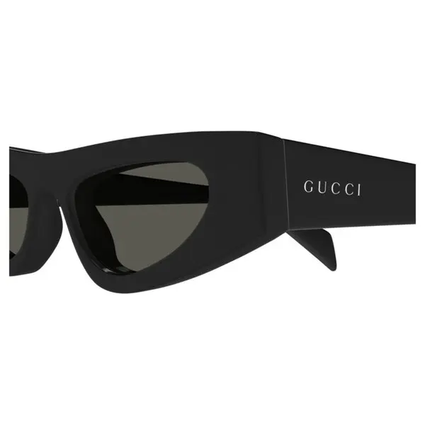 Gucci Geometric Cat Eye Frame Sunglasses - Black