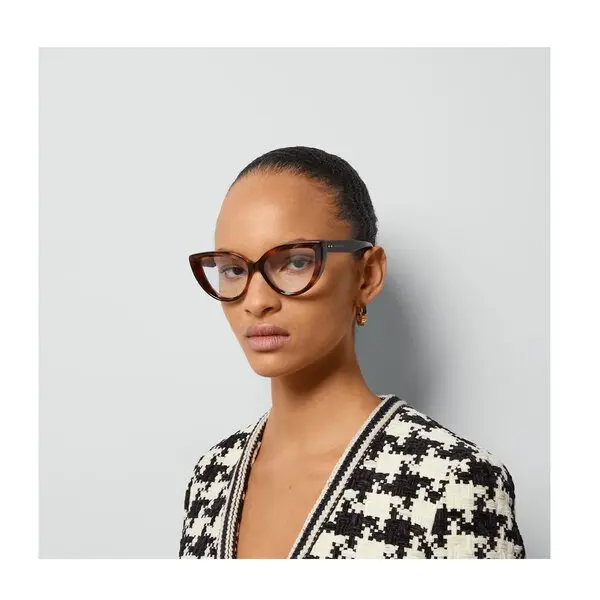 Gucci Cat Eye Glasses With Rivet Detail