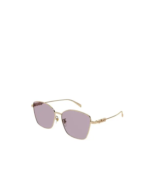 Gucci Square Frame Sunglasses With Temple Logo Details