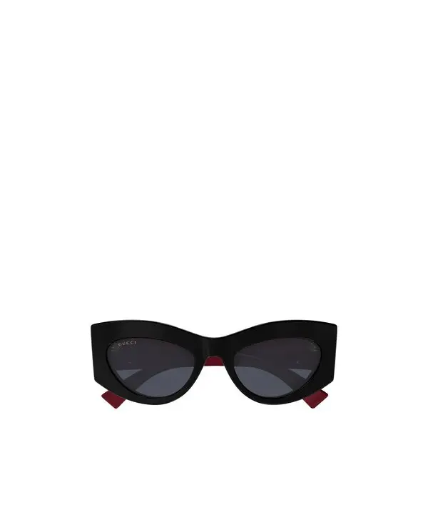Gucci Cat Eye Logo Detail Sunglasses - Black
