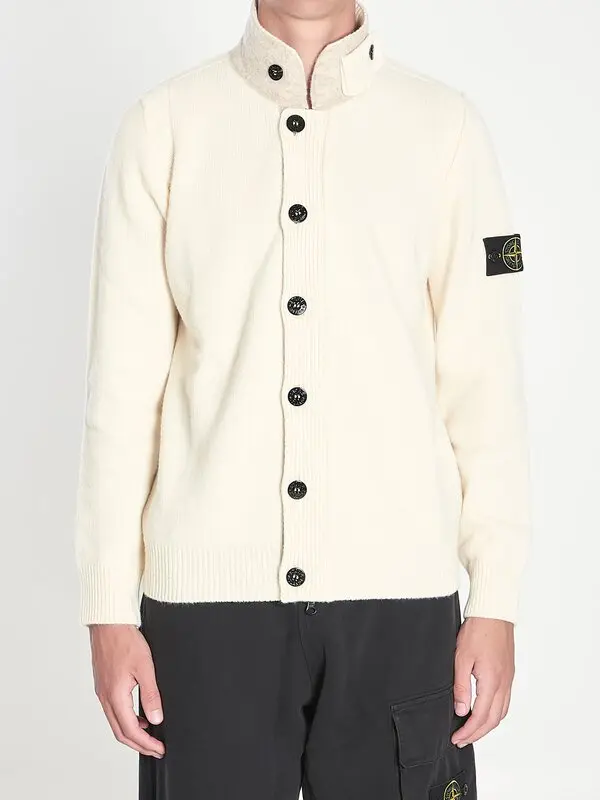 Stone Island Button-up Jumper - Ivory