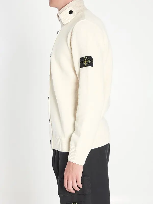 Stone Island Button-up Jumper - Ivory
