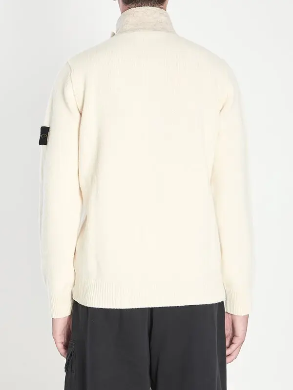 Stone Island Button-up Jumper - Ivory
