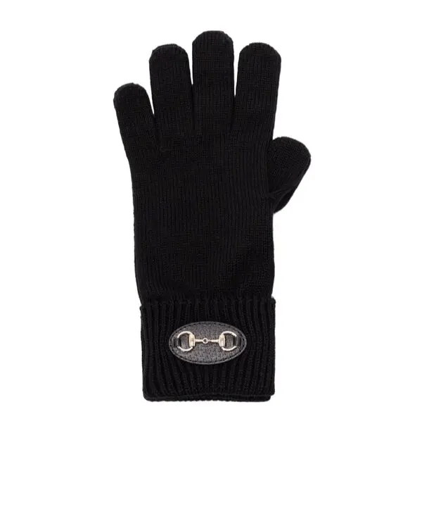 Gucci Horsebit Knit Gloves