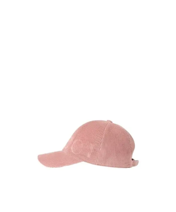 Gucci Corduroy Baseball Hat With Embossed Logo - Pink
